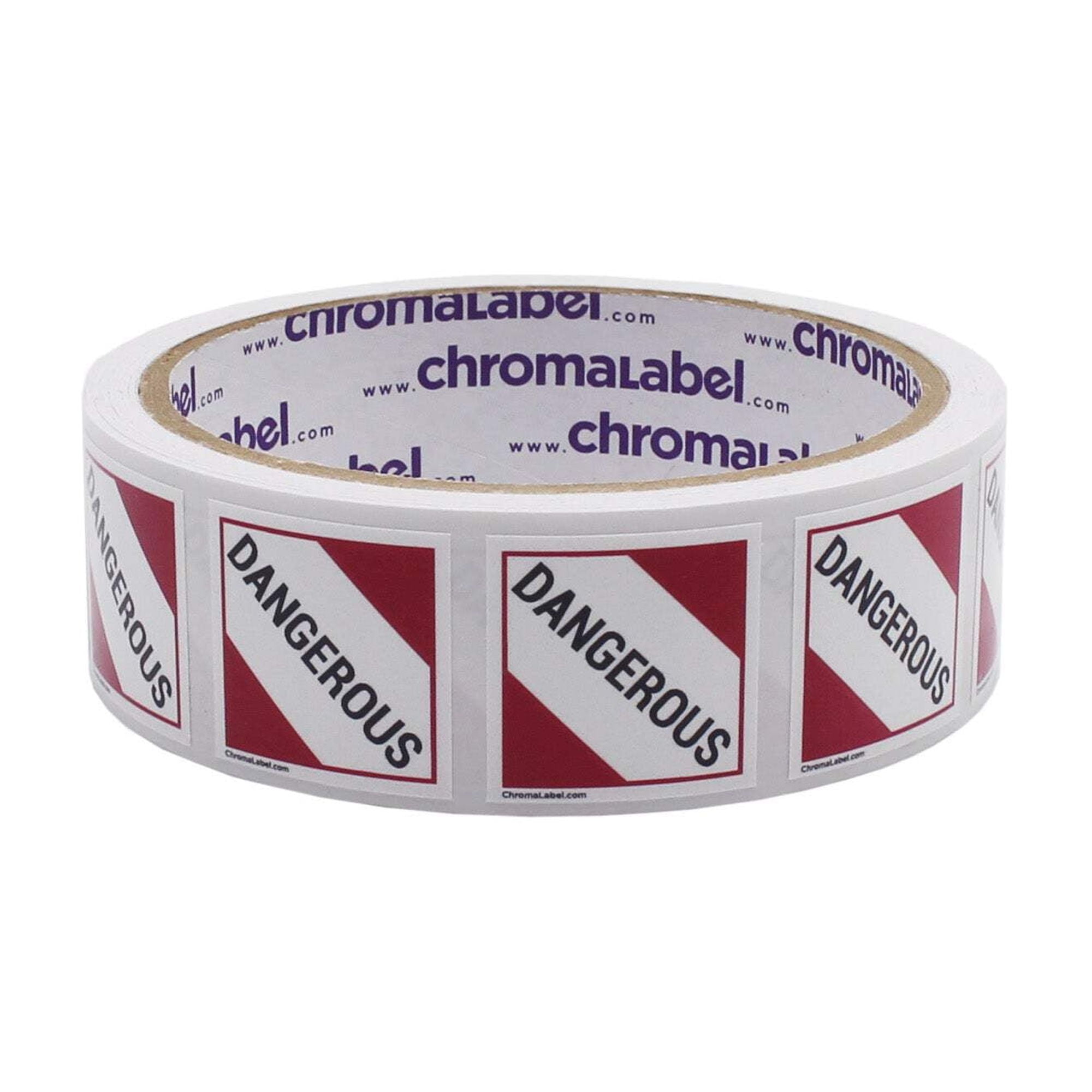 1" x 1" Permanent Durable D.O.T. Hazard Labels: Dangerous Hazard ...