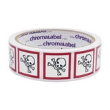 1" x 1" Permanent Durable D.O.T. Hazard Labels: GHS06: Toxic Pictogram ...