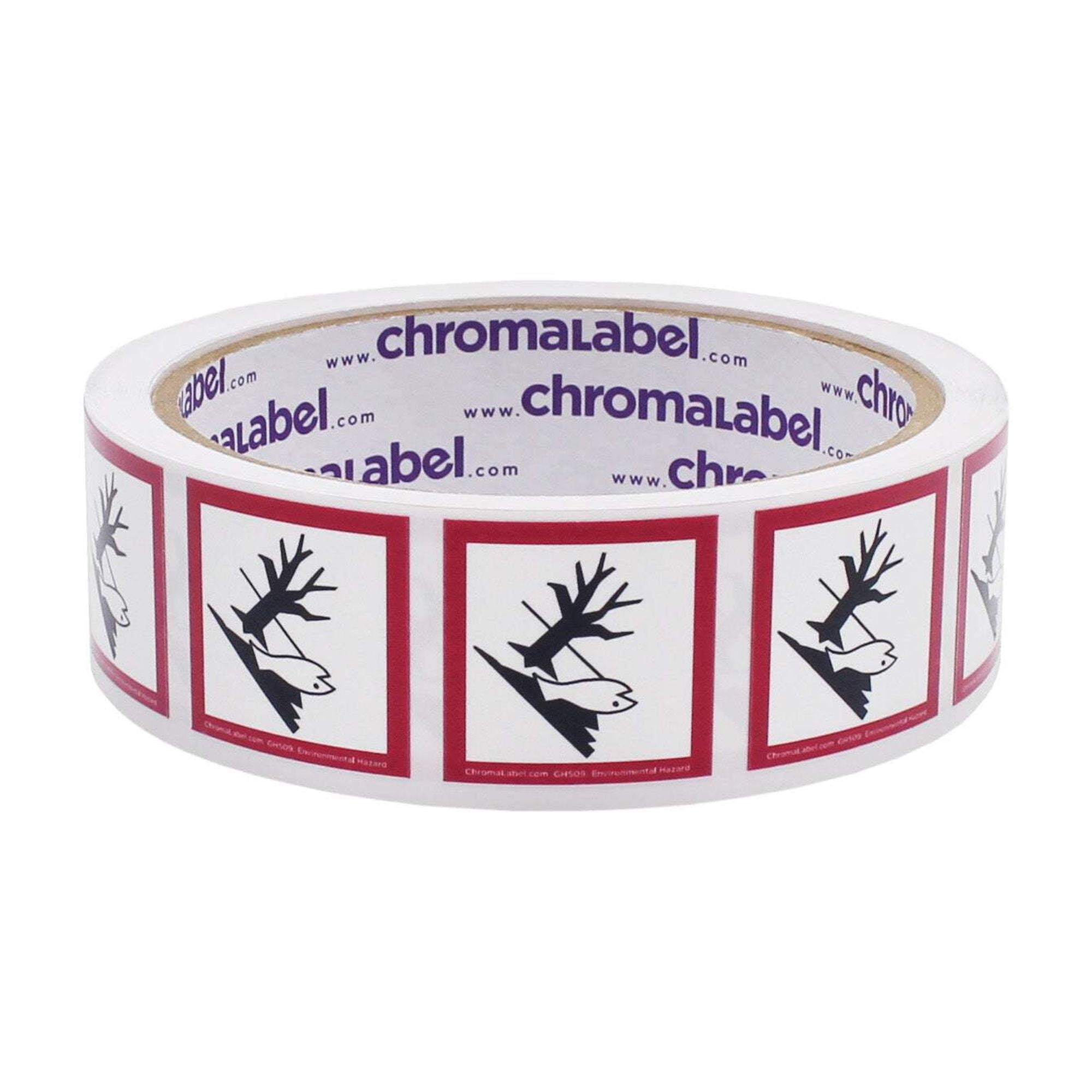 1" x 1" Permanent Durable D.O.T. Hazard Labels: GHS09: Environmental ...