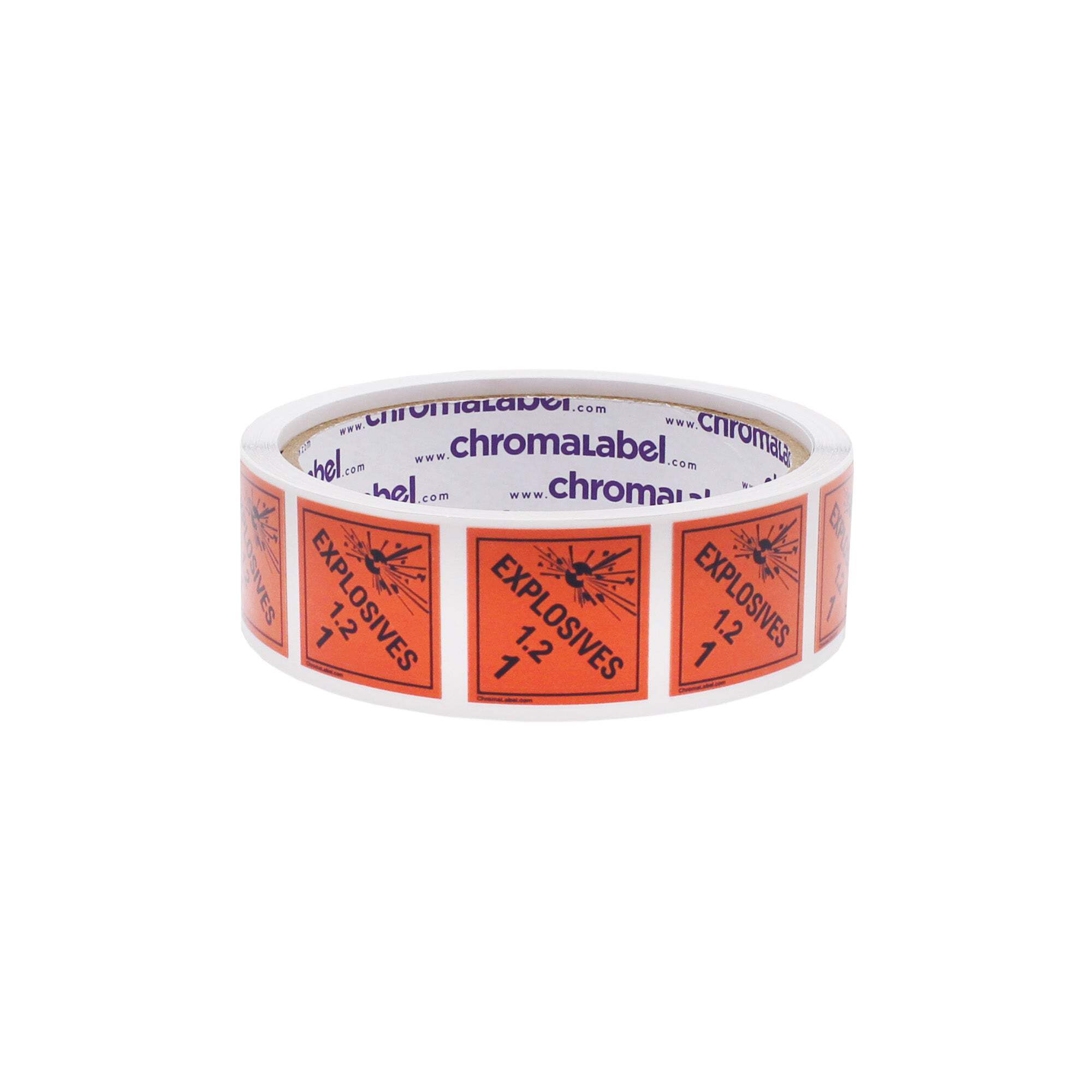 1" x 1" Permanent Durable D.O.T. Hazard Labels: Hazard Class 1.2 ...