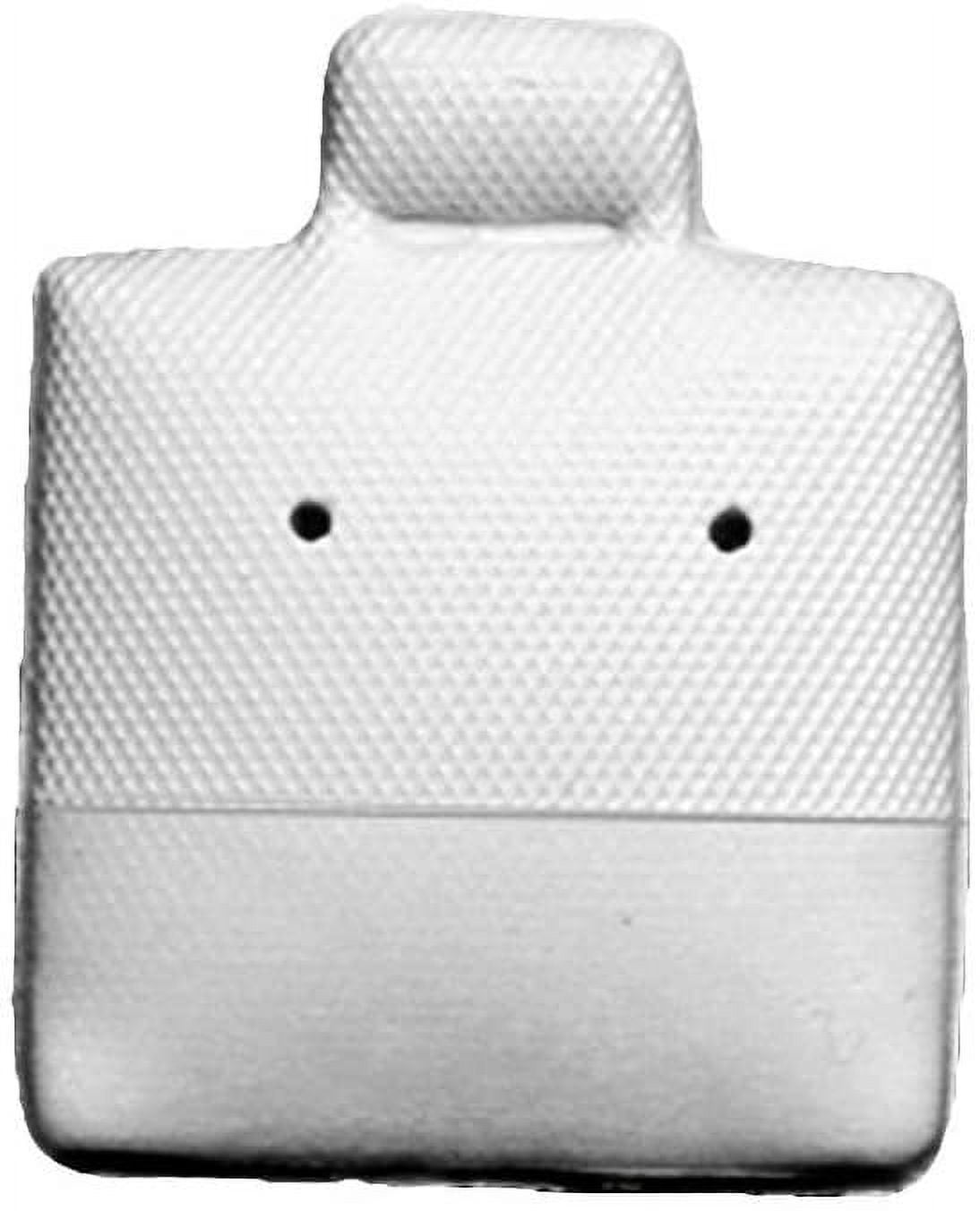 1" x 1" Puff Pad Earring Card Jewelry Display Pack of 100 - White Plain ...
