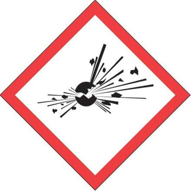 1 x 1 in. Pictogram - Exploding Bomb Labels, Black, Red & White - Roll ...