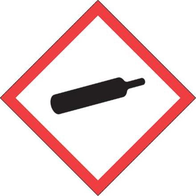 1 x 1 in. Pictogram - Gas Cylinder Labels, Black, Red & White - Roll of ...