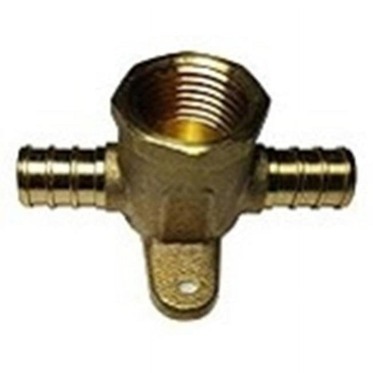 1 x 1 x 0.75 in. Pex x Pex x FPT Brass Drop Ear Reducing Tee - Walmart.com