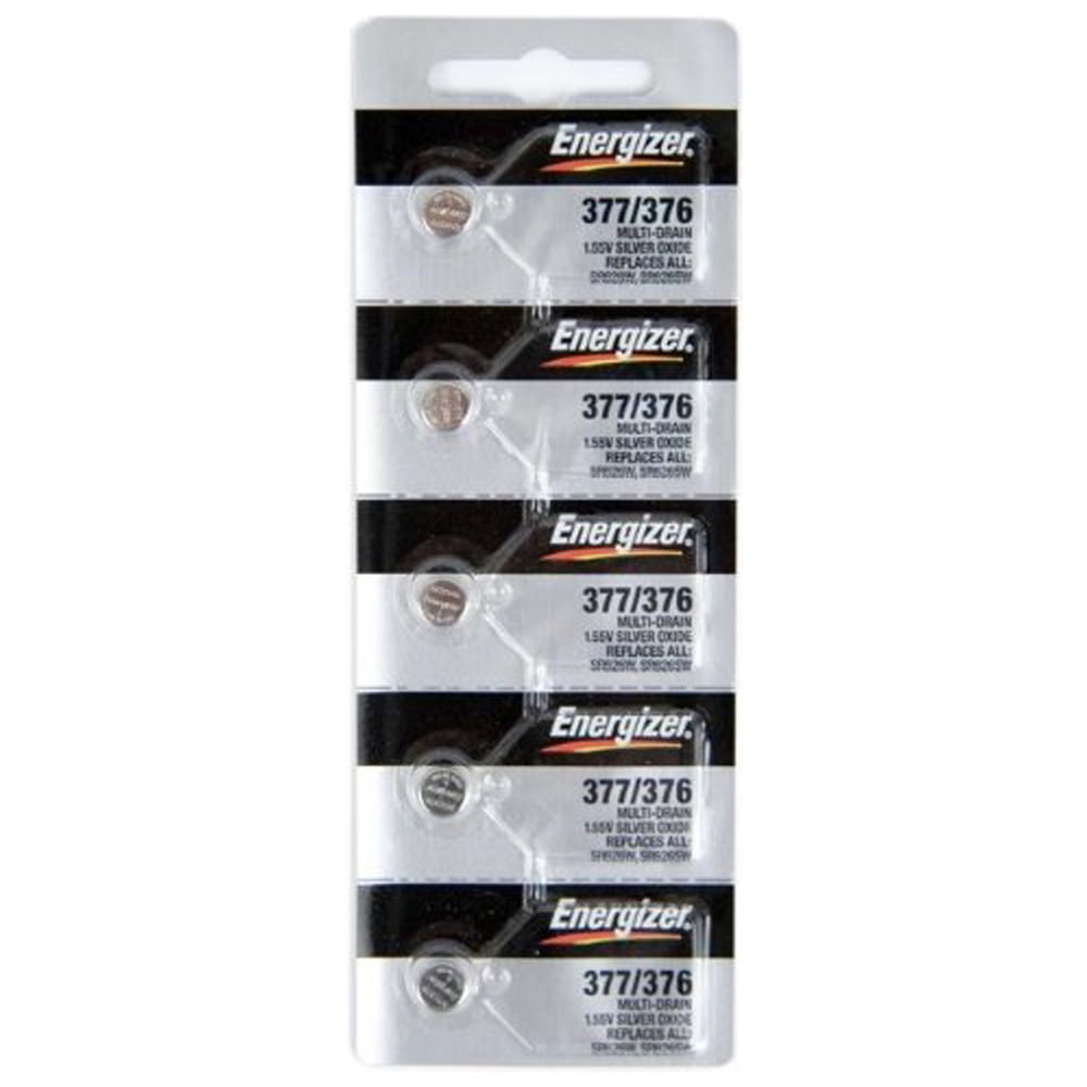 Energizer 377/376 Silver Oxide Watch Battery, Button Cell, 10-Pack ...