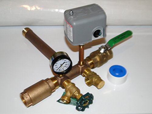 1 x 11 BRASS Tank Tee Kit with UNION + VALVES Installation Water Well ...