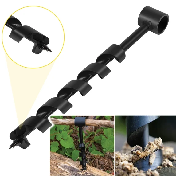 1” x 12” Scotch Eye Wood Auger Drill Bit for Bushcraft Backpack and ...