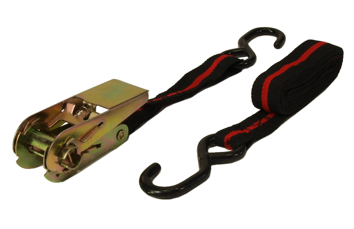 1" x 15' RATCHET TIE DOWN STRAP Ratcheting Tow Strap ATV Motorcycle ...