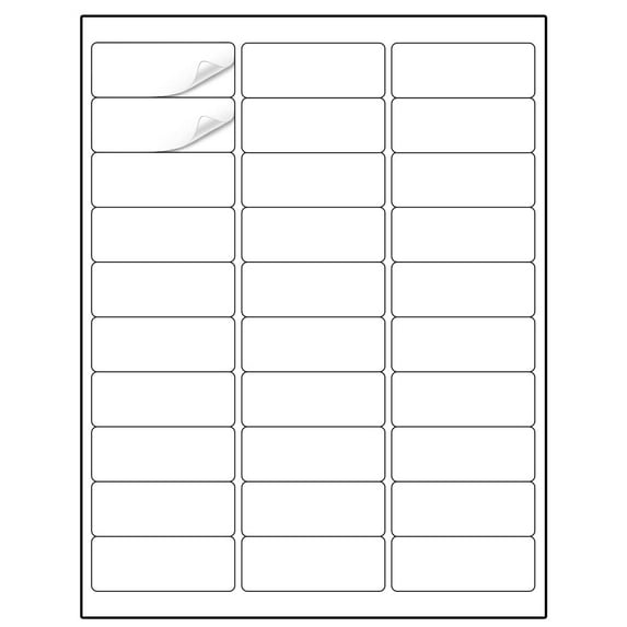 1 x 2-5/8 Inch Address Labels, 900 White Stickers for Laser and Inkjet ...