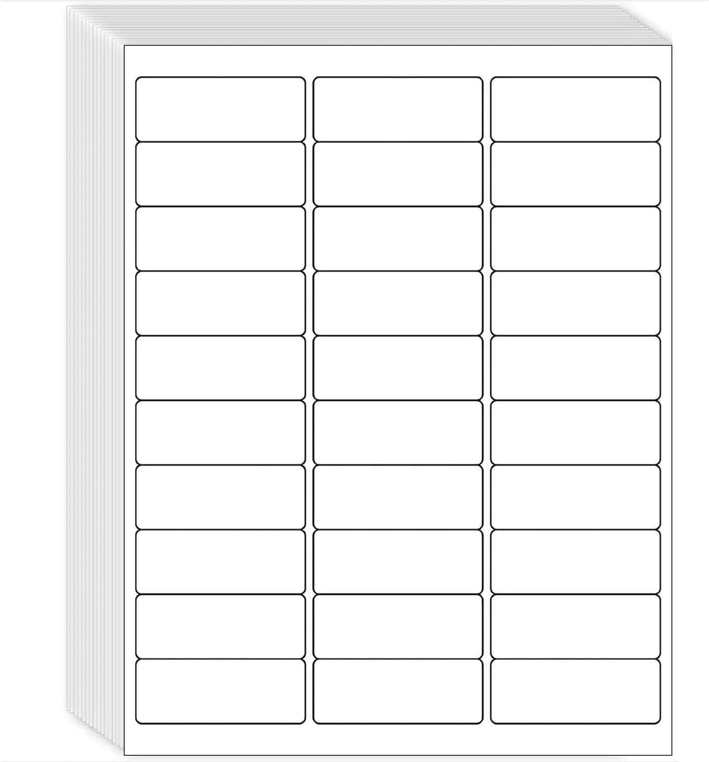 1" x 2-5/8" Shipping Address Labels 3000 Label Stickers Paper for Laser ...