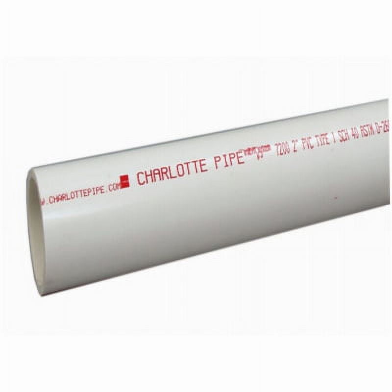 1" x 2' Schedule 40 PVC Pipe Solid Wall Plain End 370 PSI Cold Water O ...