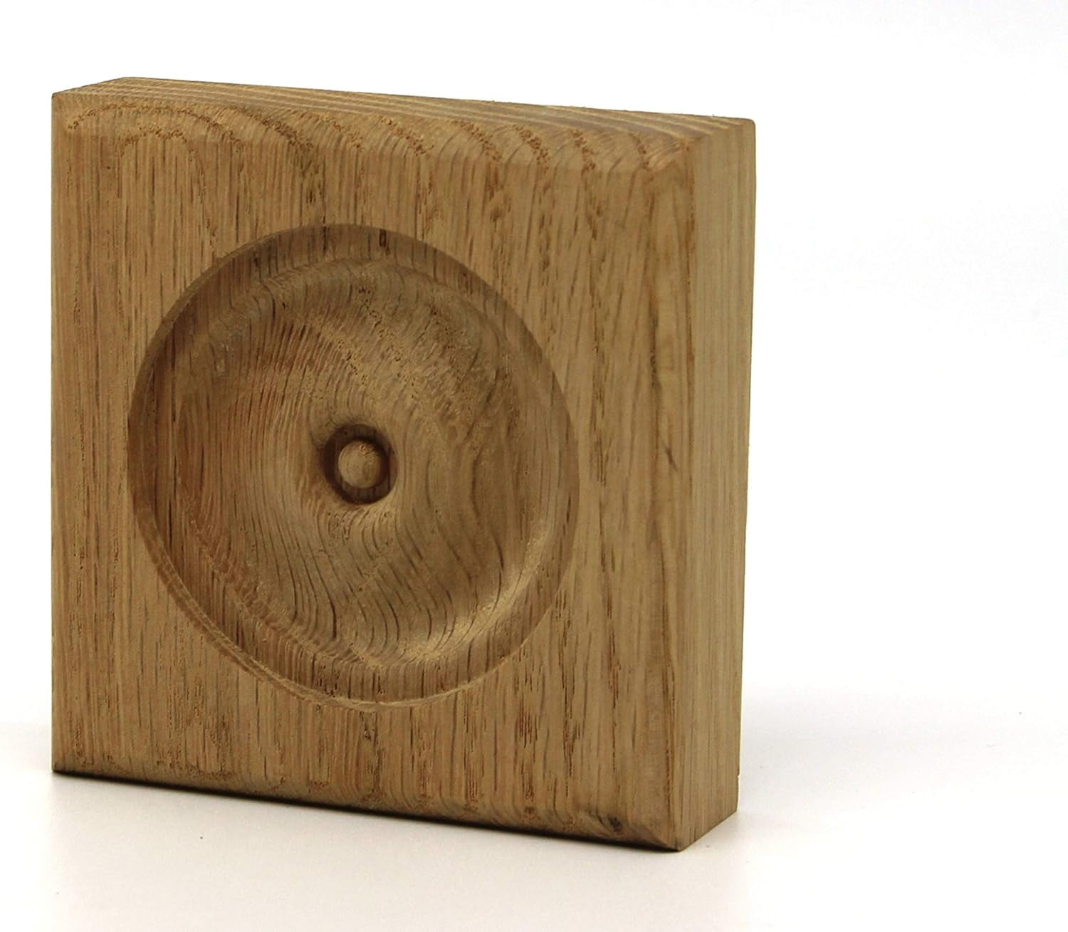 1" x 3-1/2" x 3-1/2" Oak Rosette Bullseye Plinth Blocks (6) - Walmart.com