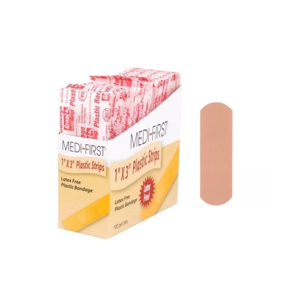 1" x 3" Strip Plastic Bandages Sterile - Latex-Free 100/Box (10 Boxes ...