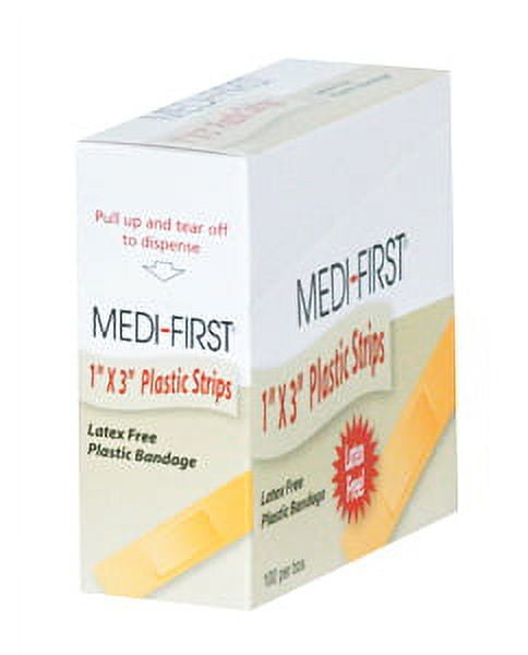 1" x 3" Strip Plastic Bandages Sterile - Latex-Free 100/Box (2 Boxes ...