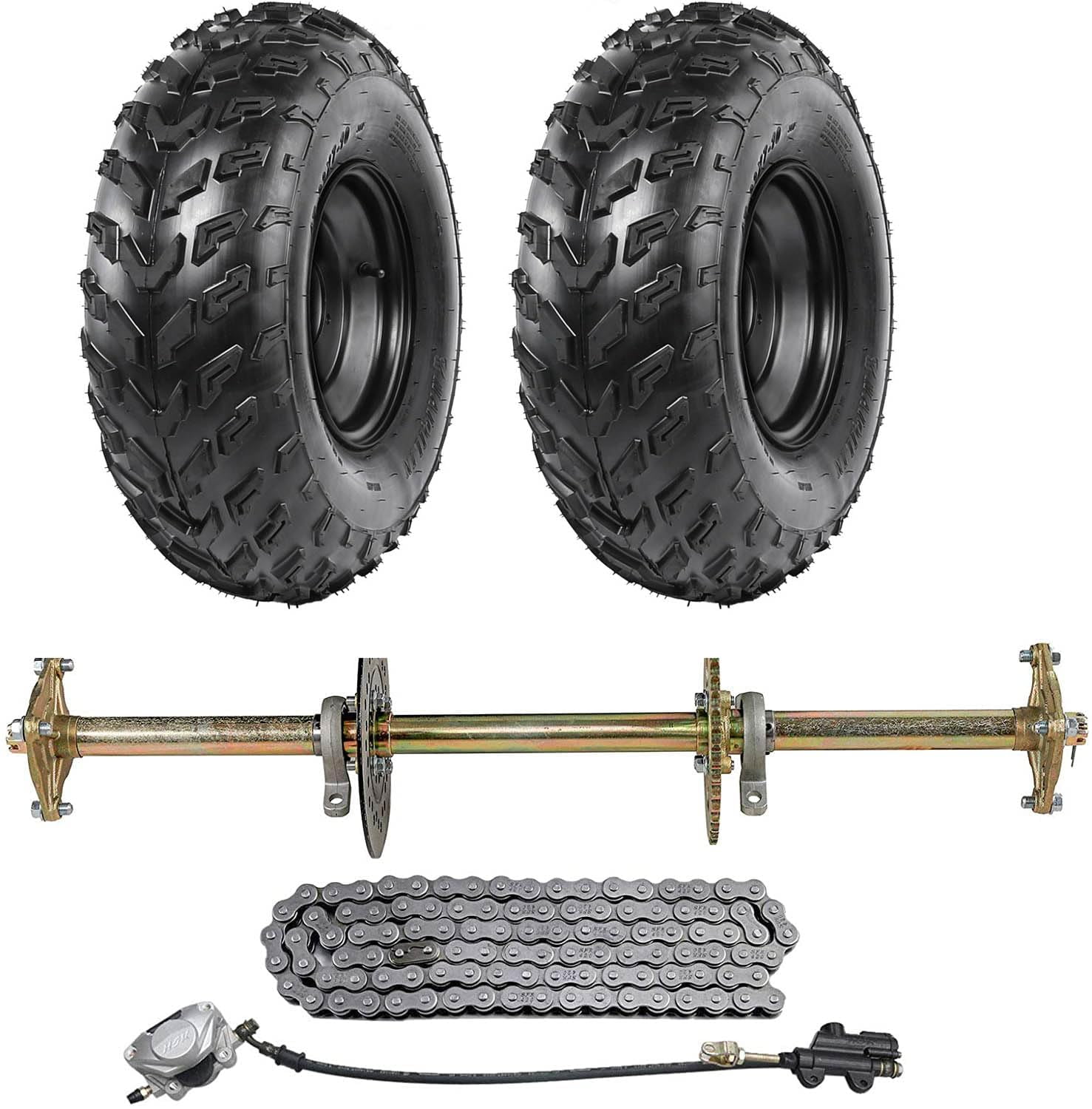 1" x 32" Complete Heavy-Duty Rear Live Axle Kit with 23x7-10 Tubeless ...