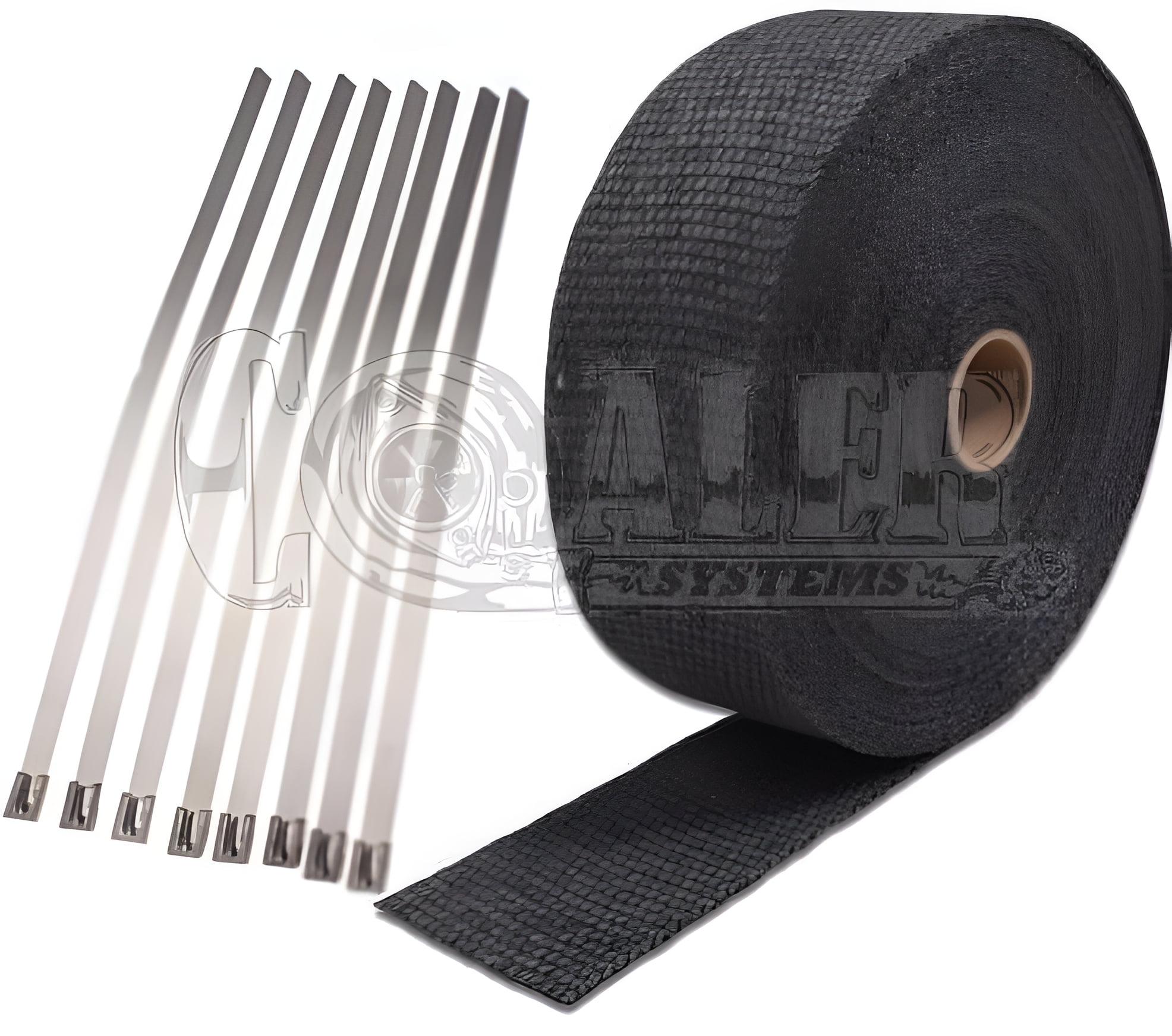 1" x 50' Motorcycle Protection Header Exhaust Heat Tape Wrap – Black ...