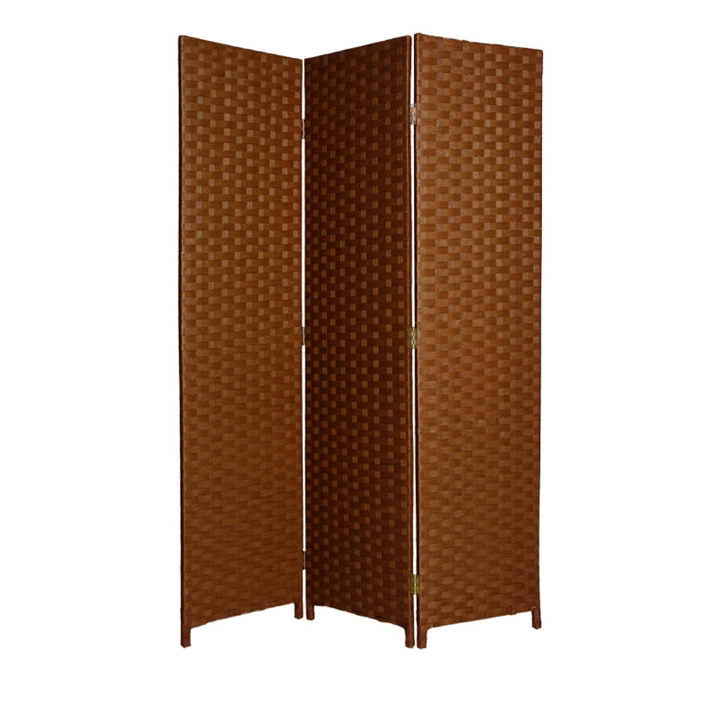1" x 54" x 72" Dark Brown Wood 3 Panel Screen - Walmart.com