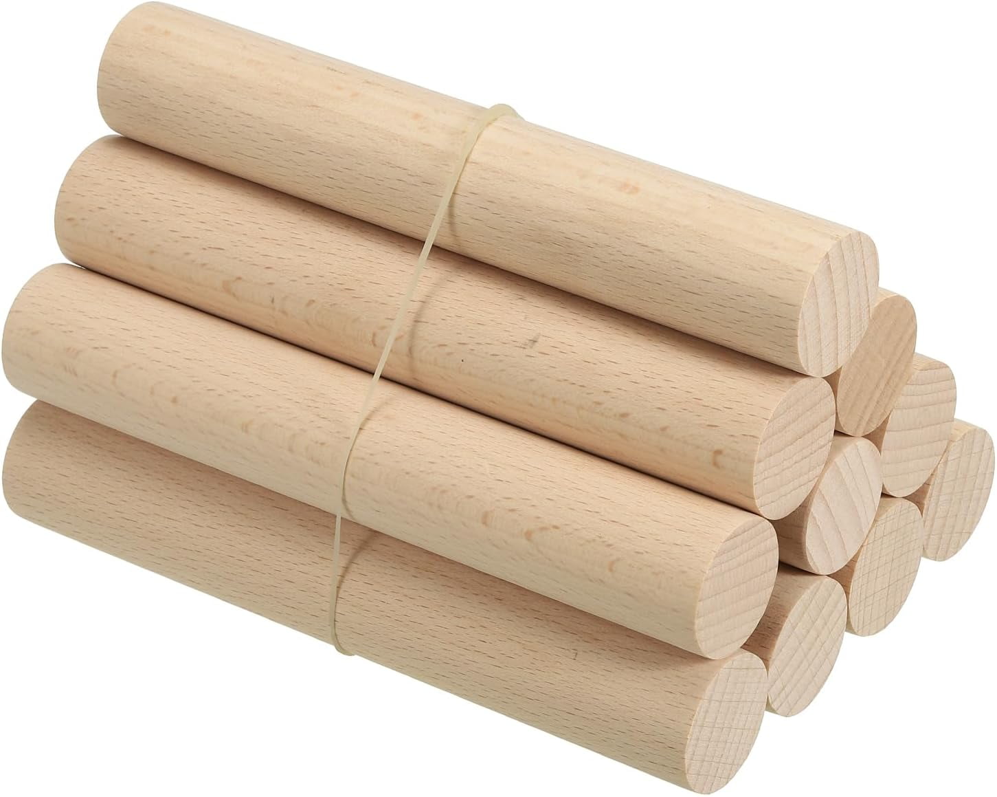 1 x 6 Inch Dowel Rods Wood Sticks, 10 Pcs Unfinished Wooden Dowel Rods ...