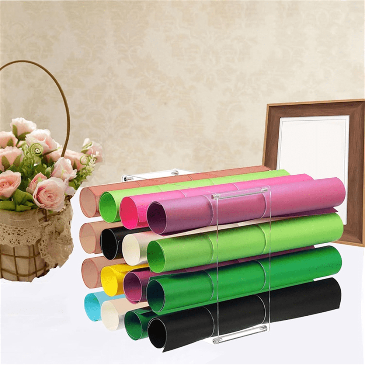 1 x Acrylic Vinyl Storage Rack kit-Transparent - Walmart.com