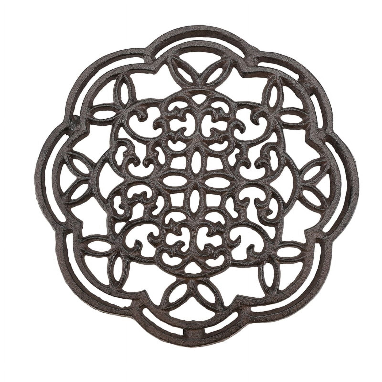 1 x Cast Iron Metal Trivet-Imitation rust color - Walmart.com