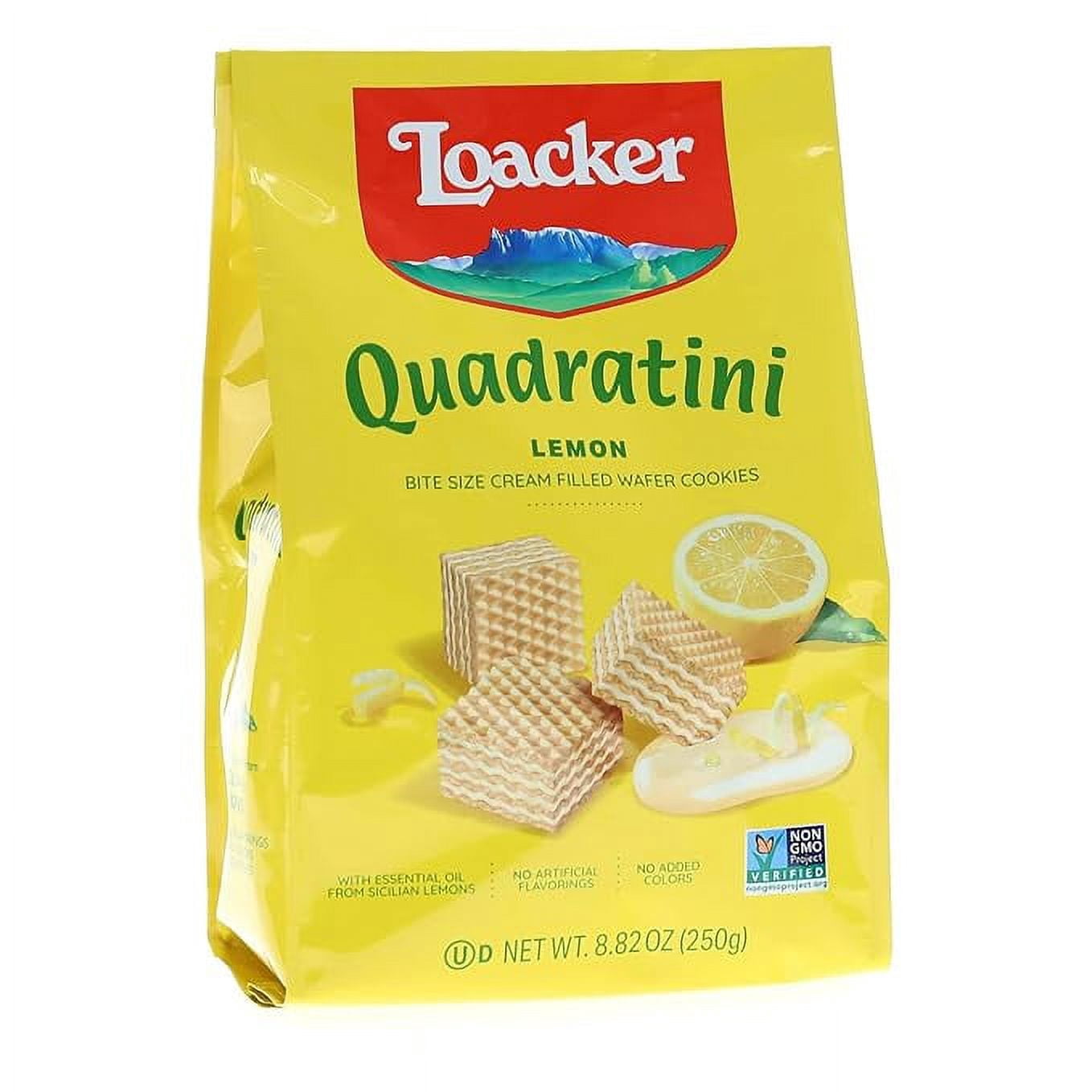 1 x Loacker Quadratini Premium Lemon Wafer Cookies, 250g/8.82oz (37735 ...