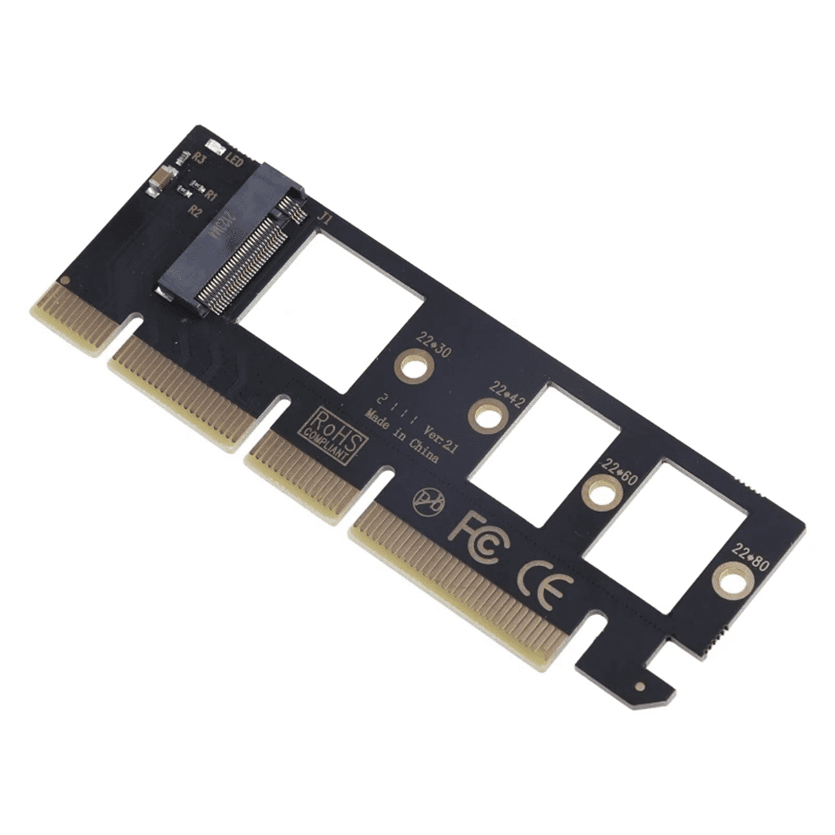 1 x M.2 NVME SSD to PCIE 3.0 X16 expansion card-Black - Walmart.com