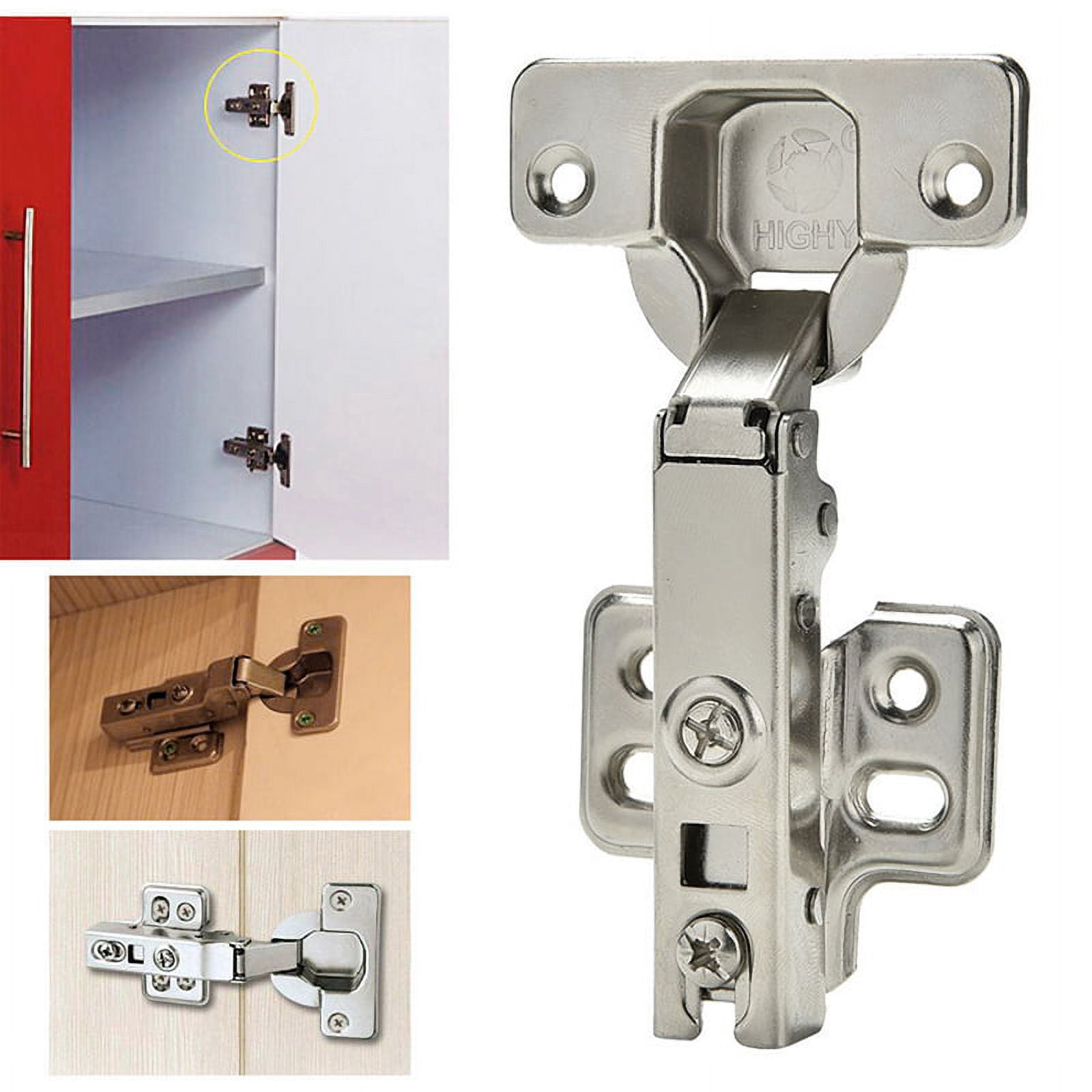 1 x Safety Door Hydraulic Hinge Soft Close Full Overlay Kitchen Cabinet ...