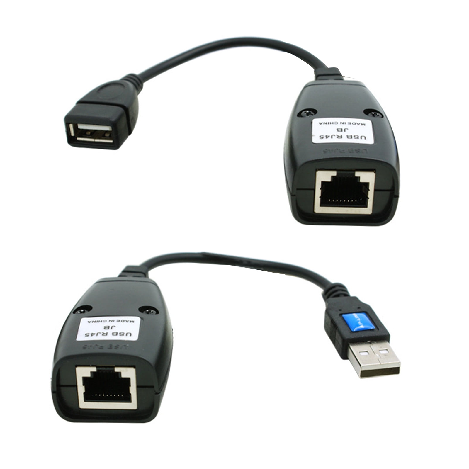 1 x USB RJ45 Adapter Set, Self-powered USB 2.0 Male To Female Cat6 Cat5 ...