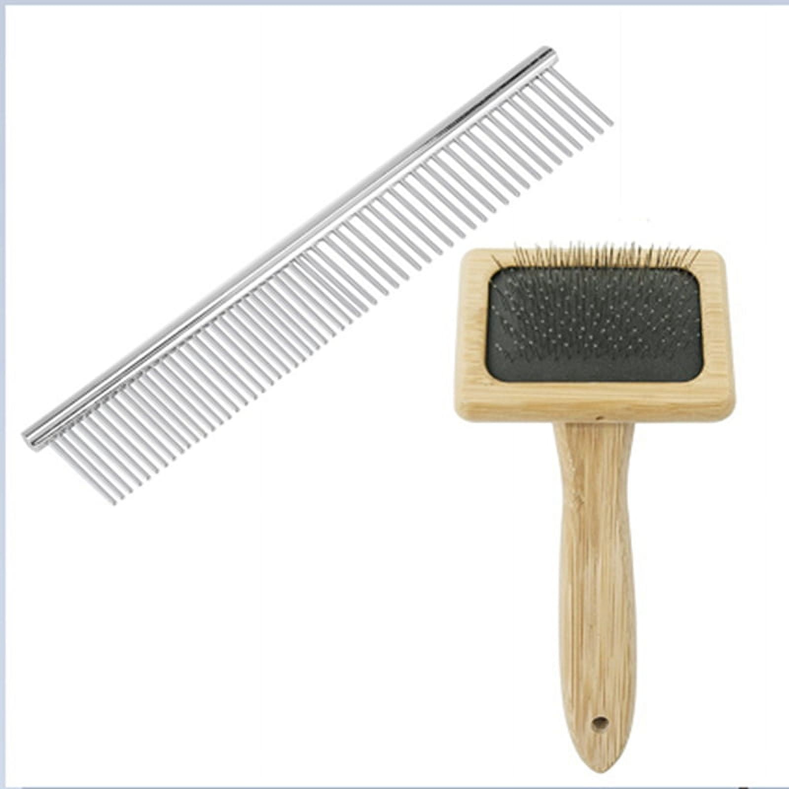 1 x bamboo handle comb(about 15 x 7cm) 1 x stainless steel Row comb ...