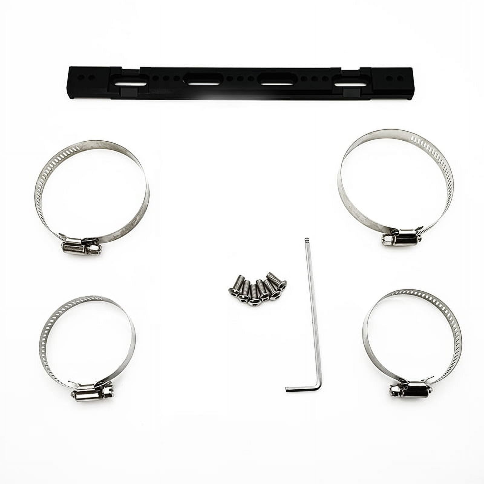 1 x stand 2 x stainless steel hoop 2 x stainless steel hoop 6 x M5 ...