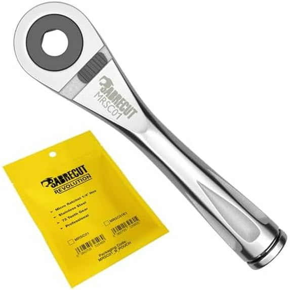 1 xMRSC01 Mini Ratchet 1/4" Hex Stainless Steel Professional 72 Tooth ...