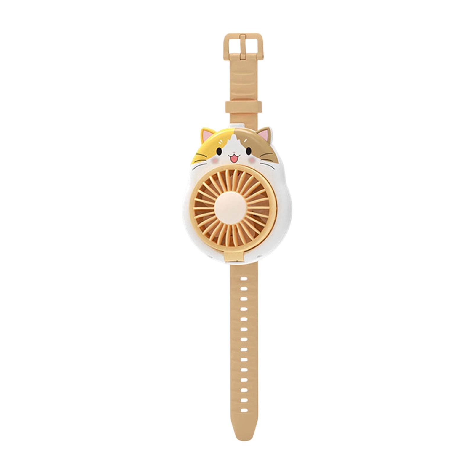 10.0" Cute Cat Watch Fan Rechargeable Portable Wrist Fan with 3 Speeds ...