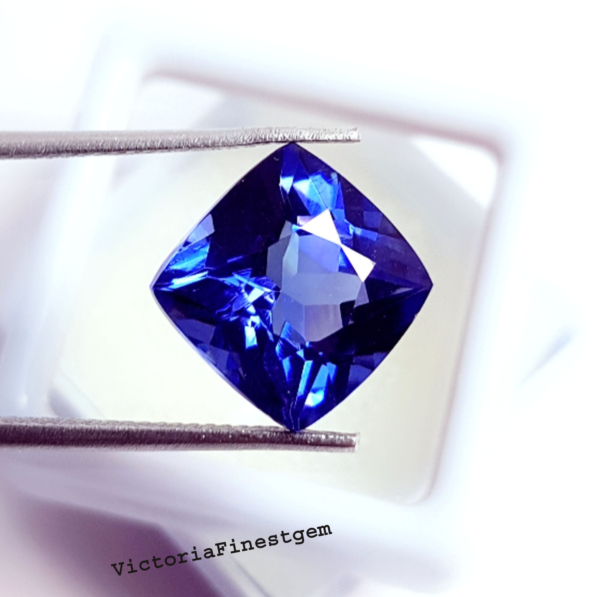 10.00 Carat-Beautiful Blue Tanzanite Loose Gemstone Cushion Shape ...