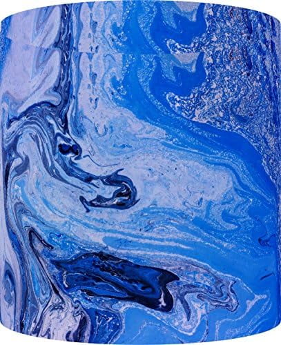 10.00 inch table lamp shade - blue custom printed canvas desk lampshade ...