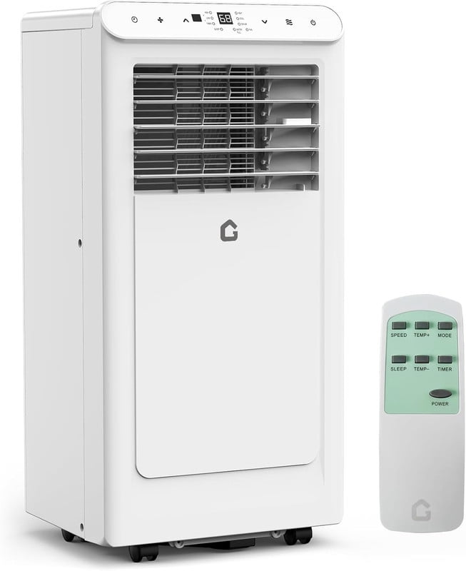 10,000 BTU Portable Air Conditioner, 3-In-1 Ventless Portable Air Conditioner with Dehumidifier ...