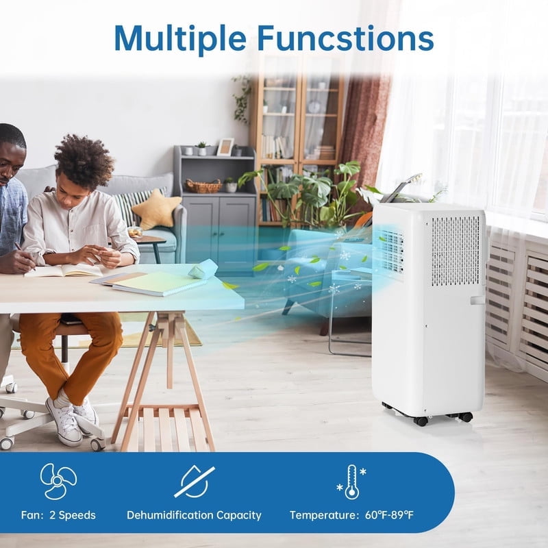 10,000 BTU Portable Air Conditioner for Rooms Up to 450 Sq.Ft - 3-In-1 ...