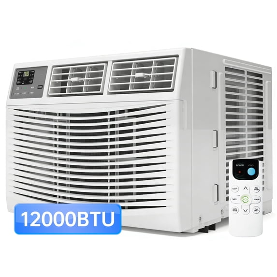 12000 BTU Window Air Conditioner – Cools 550 sq. ft., Quiet & Efficient ...