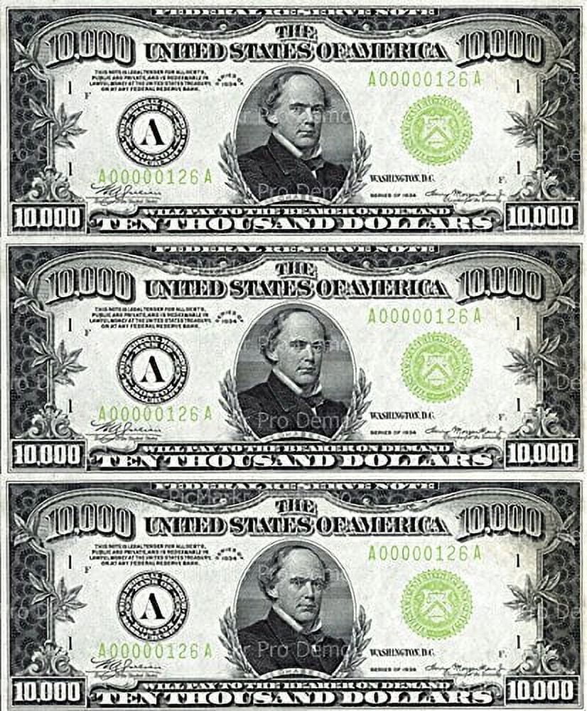 10,000 Dollar Bills Edible Icing Image Cake Topper-1/4 Sheet or Larger ...
