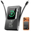 Power Bank, 15000mAh Portable Charger with Built in Cable, 22.5W Fast ...