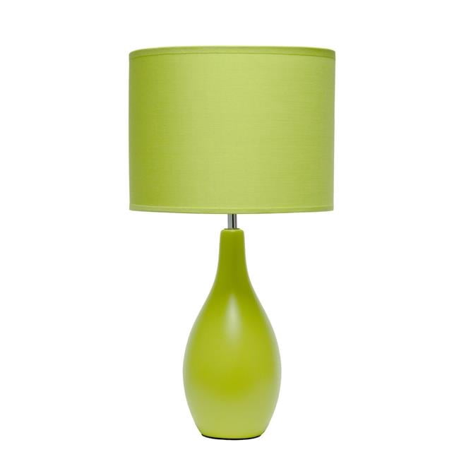 10.04 in. Tall Traditional Ceramic Thimble Base Bedside Table Desk Lamp ...