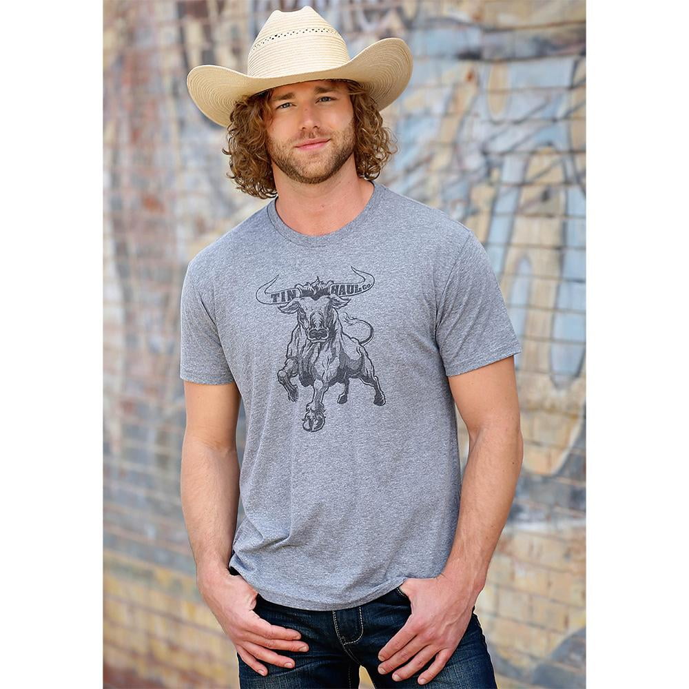 10-076-0501-0926 Mens Tin Haul Bull Graphic Tee Shirt - Walmart.com