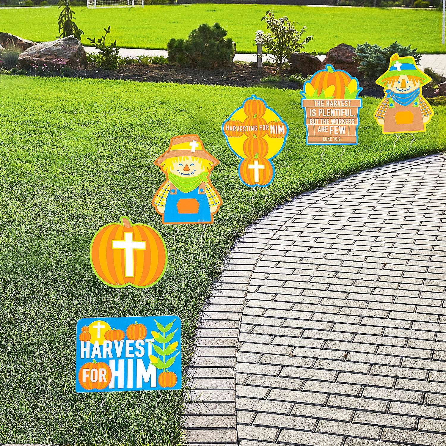 10 1/2" - 11 1/4" Faith Scarecrow Yard Signs - 6 Pc. - Walmart.com