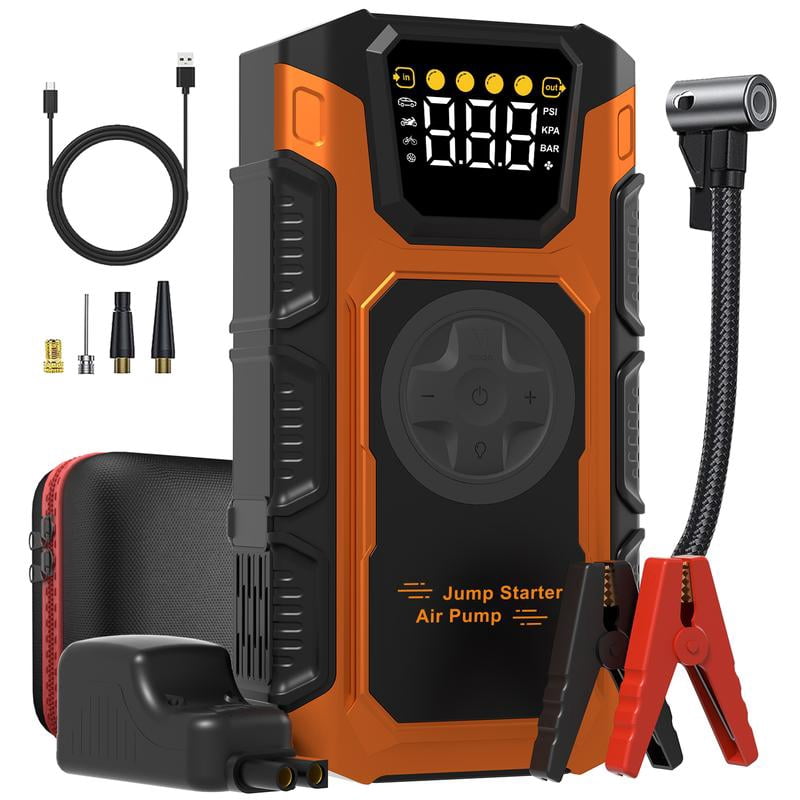 10 in 1 the 7000A Car Jump Starter with Air Compressor,Battery Jumper ...