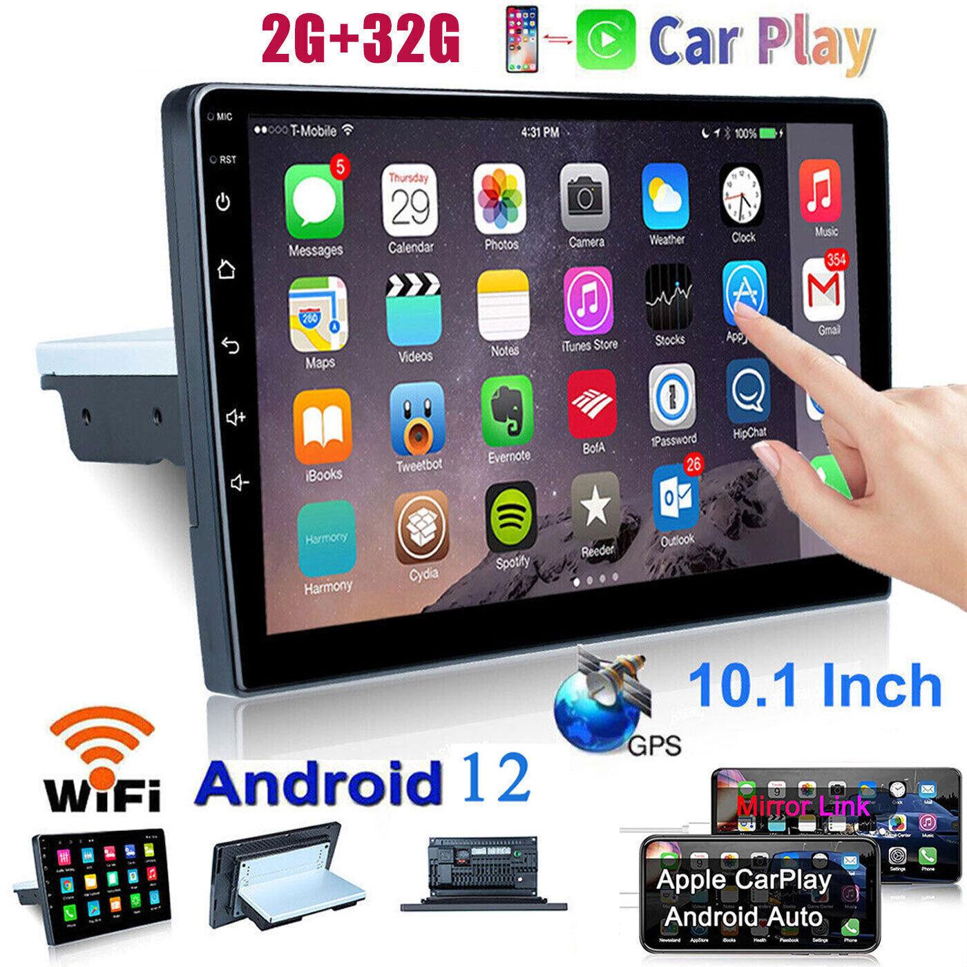 10" Android 12 Car Stereo Radio 2+32G Apple Carplay For Buick Lacrosse 2014-2016 GPS Navi ...