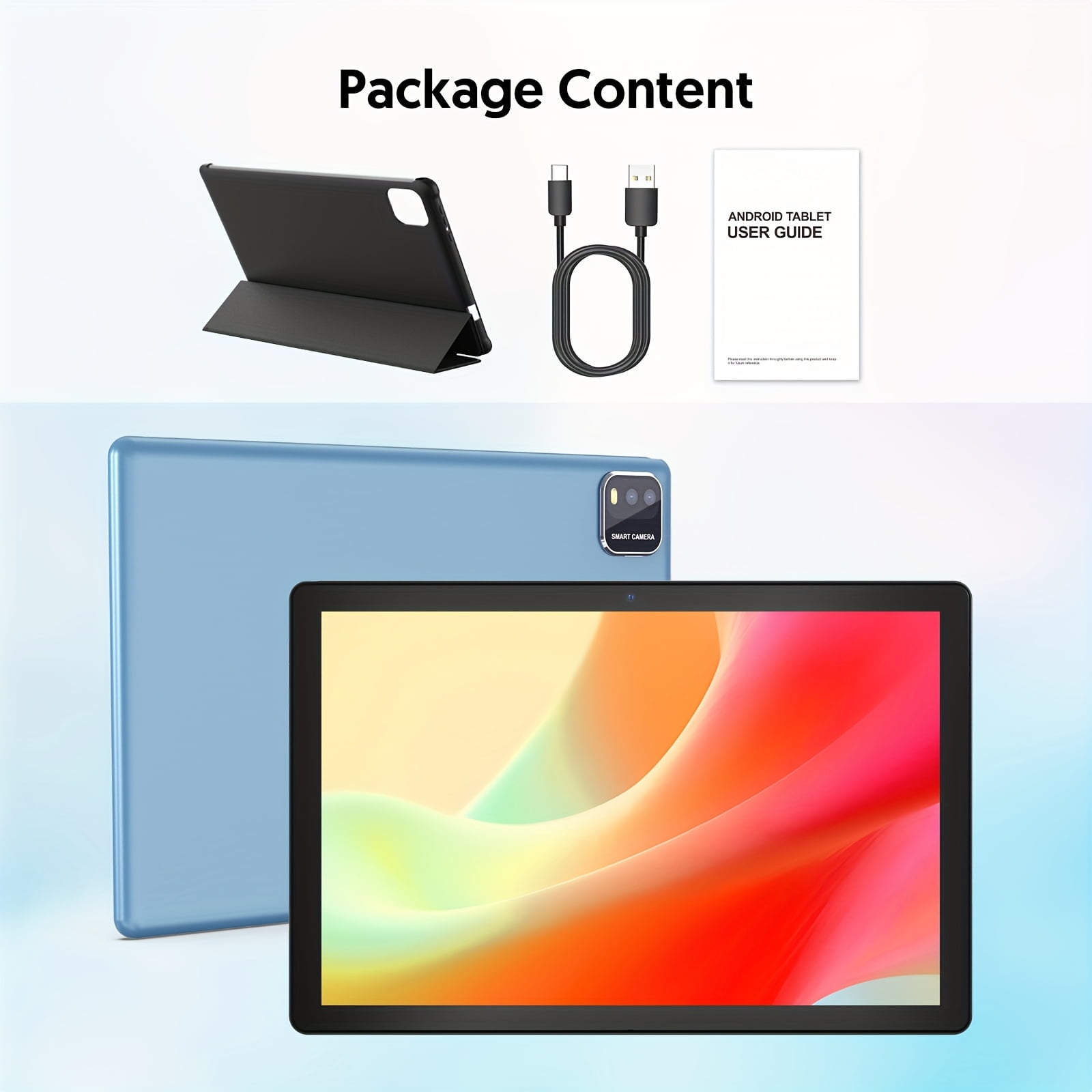 10.1" Android 15 Tablet - 12GB RAM 64GB ROM (1TB/2TB Expandable), Quad ...