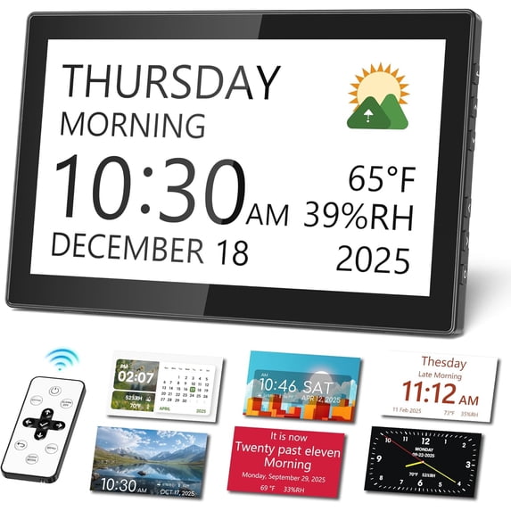 10.1" Dementia Clock for Seniors with Time and Date Display, Medication ...