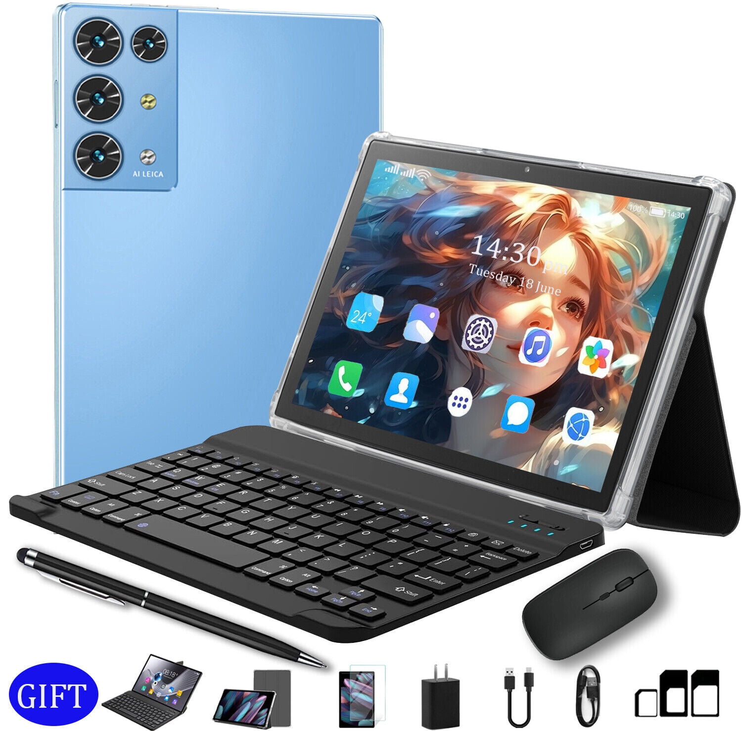 10.1 In Tablet 16GB RAM +256GB Octa Core 1920x1200 8000mAh LTE &5G WiFi ...