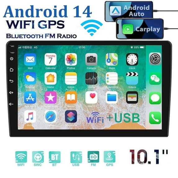 10.1 Inch Double Din Car Stereo, Touch Screen Car Stereo Radio with ...