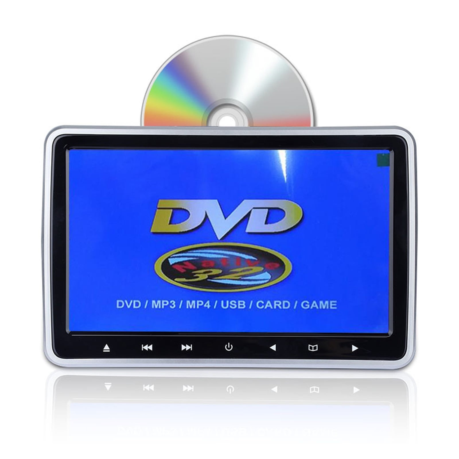 10.1 Inch Car Headrest Monitor DVD Video Player 1024x600 Car DVD ...