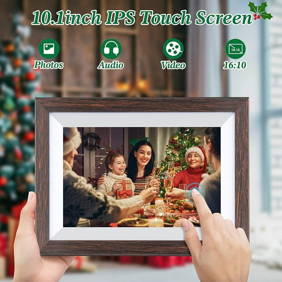 PhotoShare 10" Wifi Digital Picture Frame in Chrome - Walmart.com